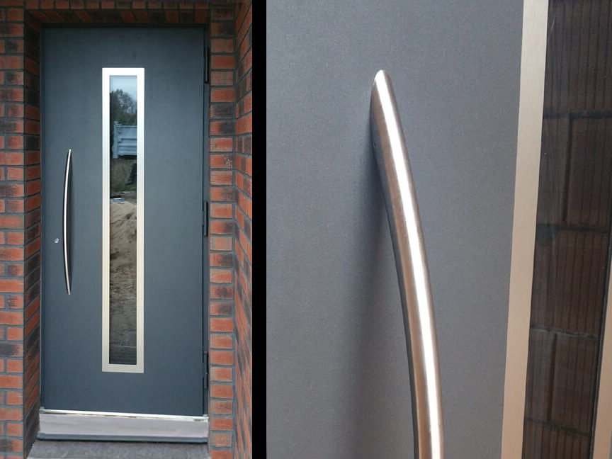 Custom built aluminium front doors. Ultimate insulation & performance.