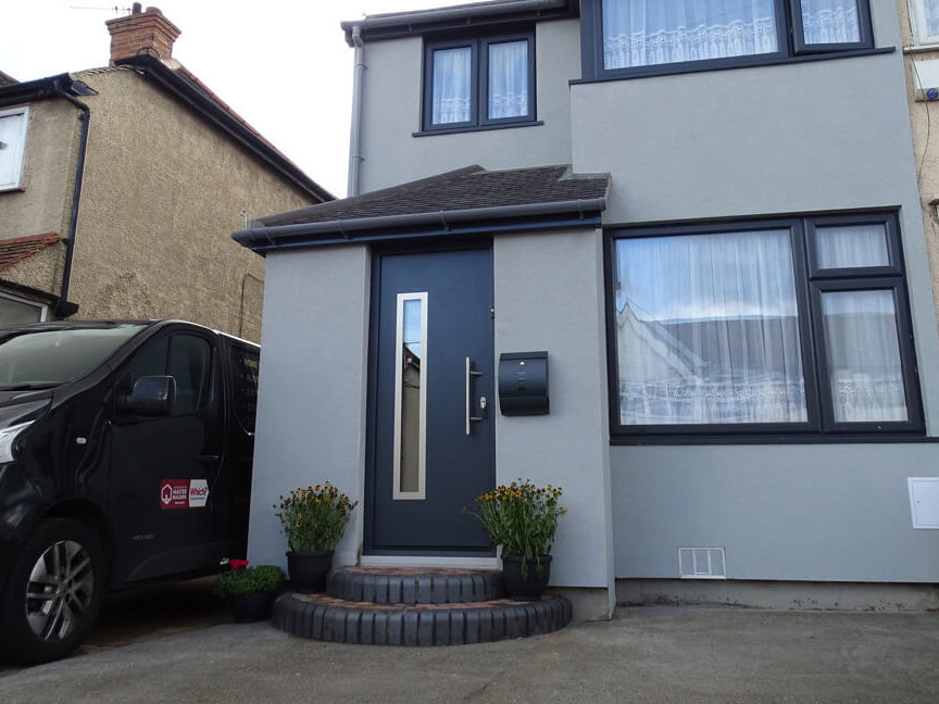 Custom built aluminium front doors. Ultimate insulation & performance.