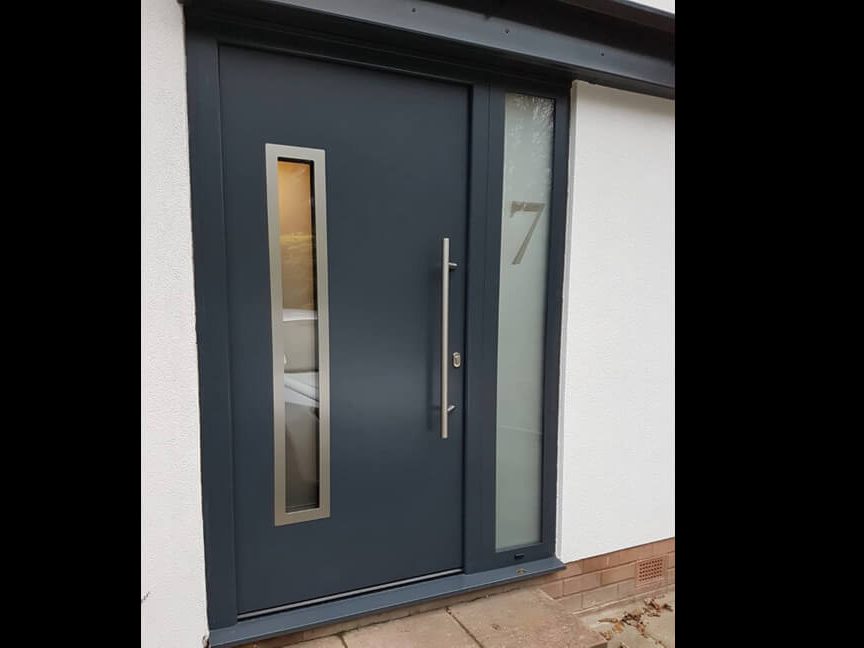 Custom built aluminium front doors. Ultimate insulation & performance.
