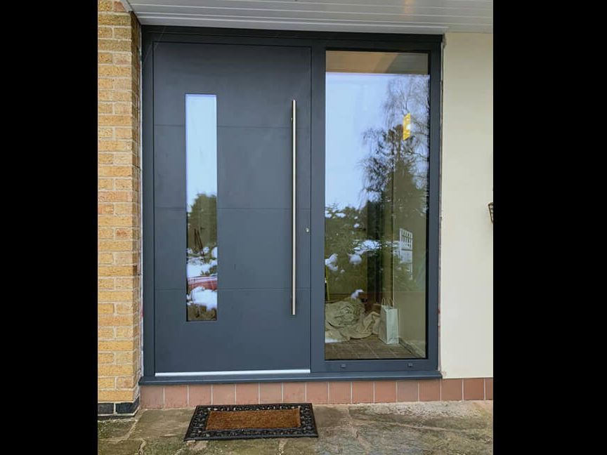 Custom built aluminium front doors. Ultimate insulation & performance.