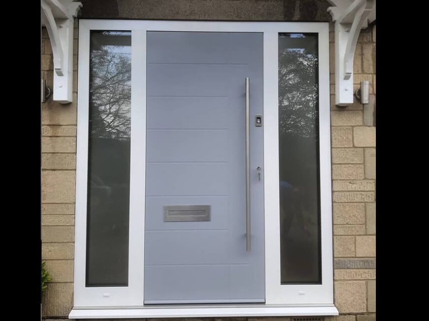 Custom built aluminium front doors. Ultimate insulation & performance.